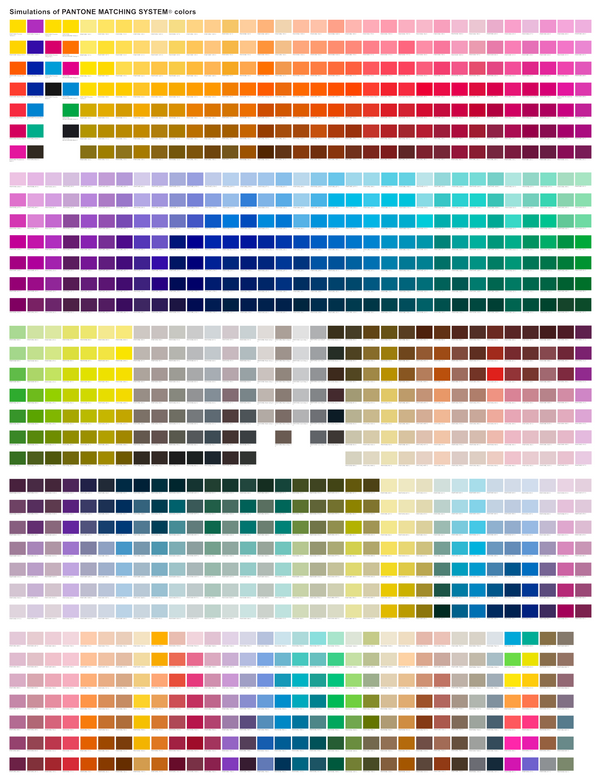 Sample color chart - PickandStick.com