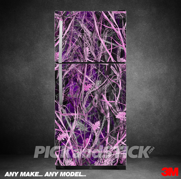 Obliteration Tallgrass Pink Camo Refrigerator Wrap - PickandStick.com